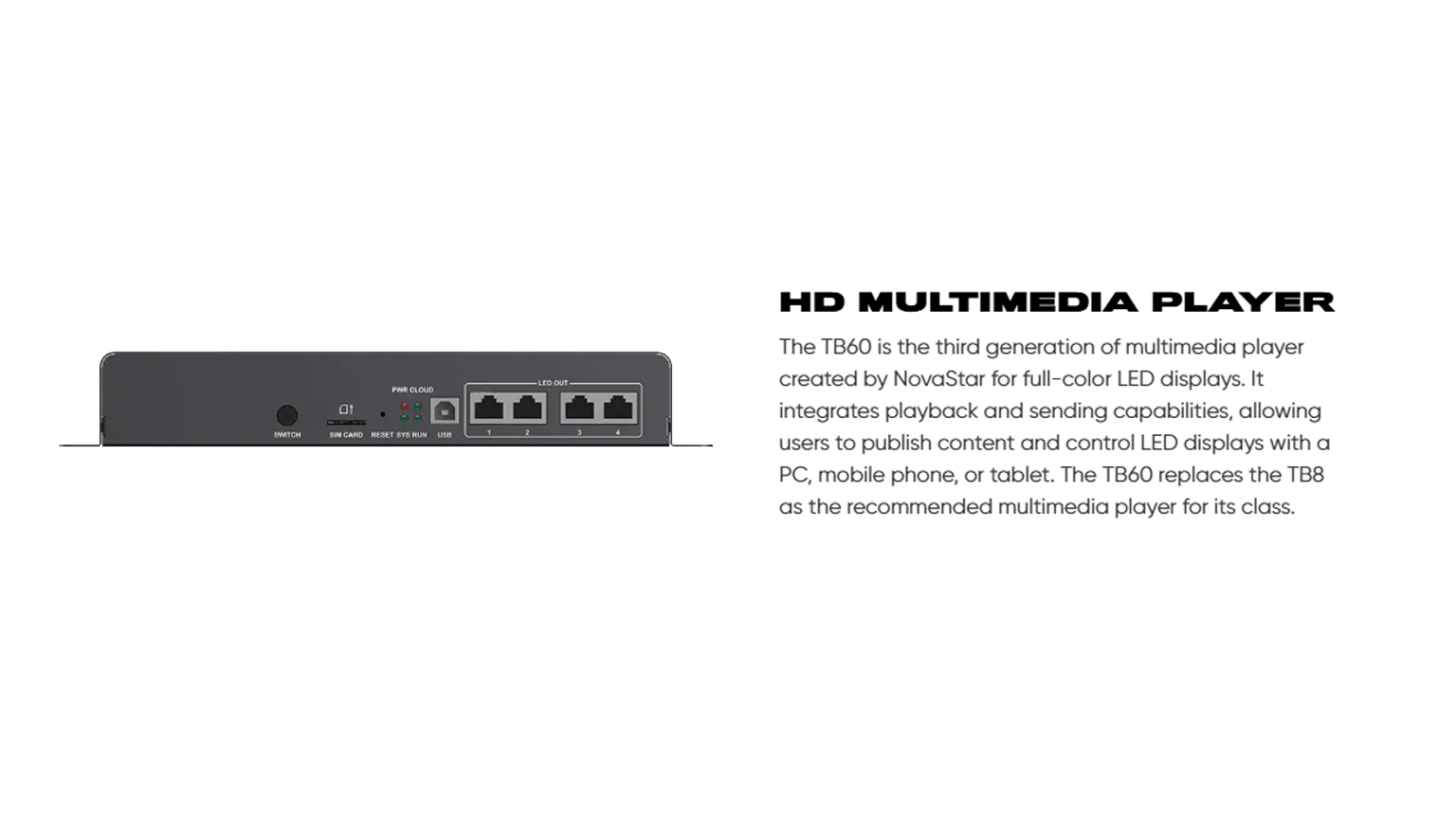 Novastar TB60 Video Processor • Evolve Tech – LED Display In Nepal